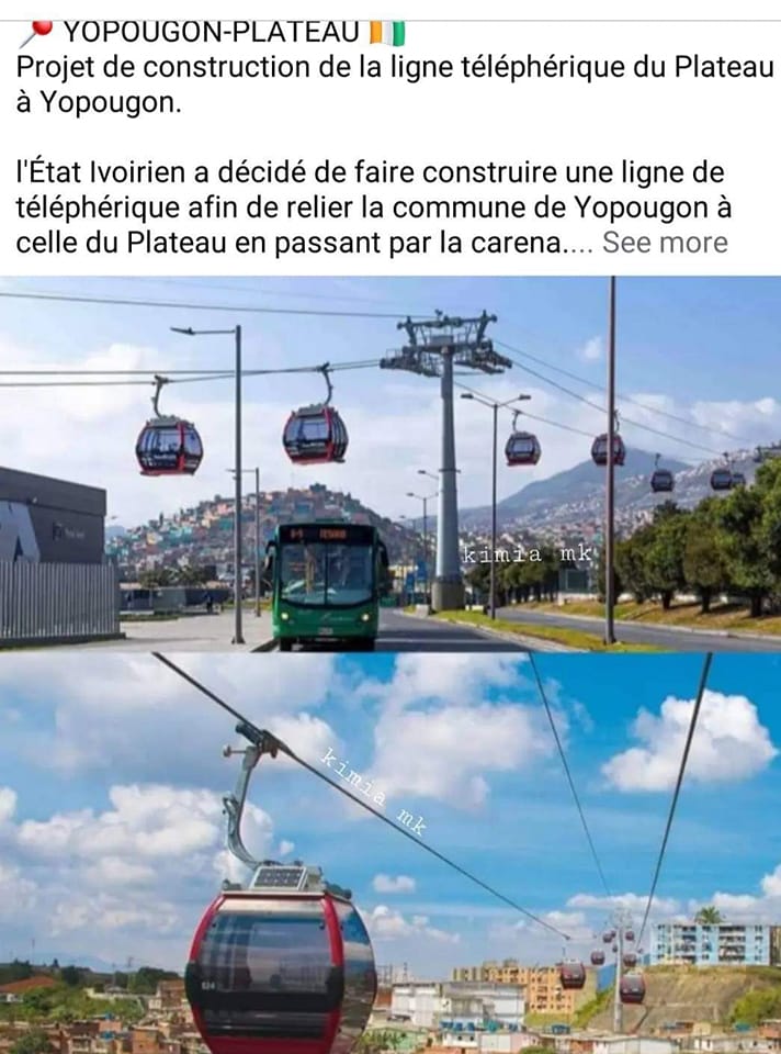 Ligne téléphérique à Abidjan : projet de construction de la ligne ...
